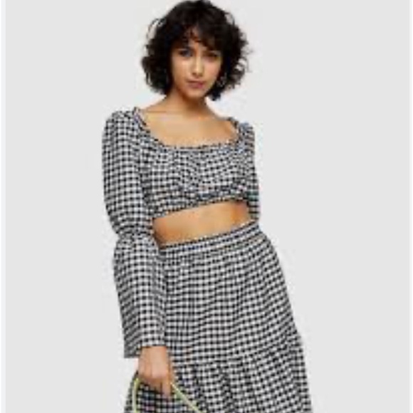 Topshop | Tops | Topshop Gingham Crop Top | Poshmark